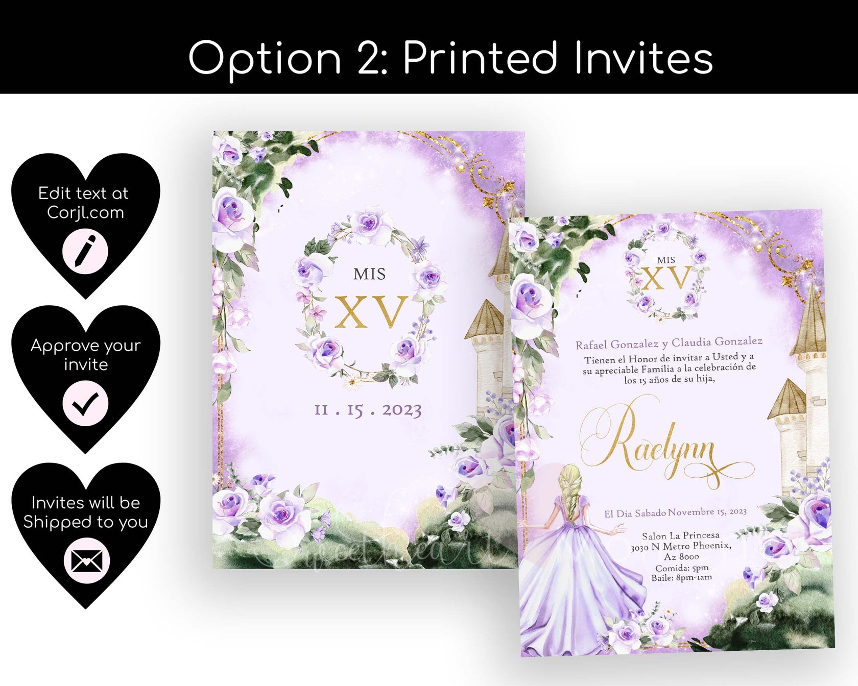 Purple and Gold Rapunzel Quinceanera Invitation – SweetheartMomentz